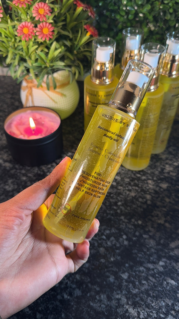BOTANICAL INFUSED BODY OIL – Unique By Sherah